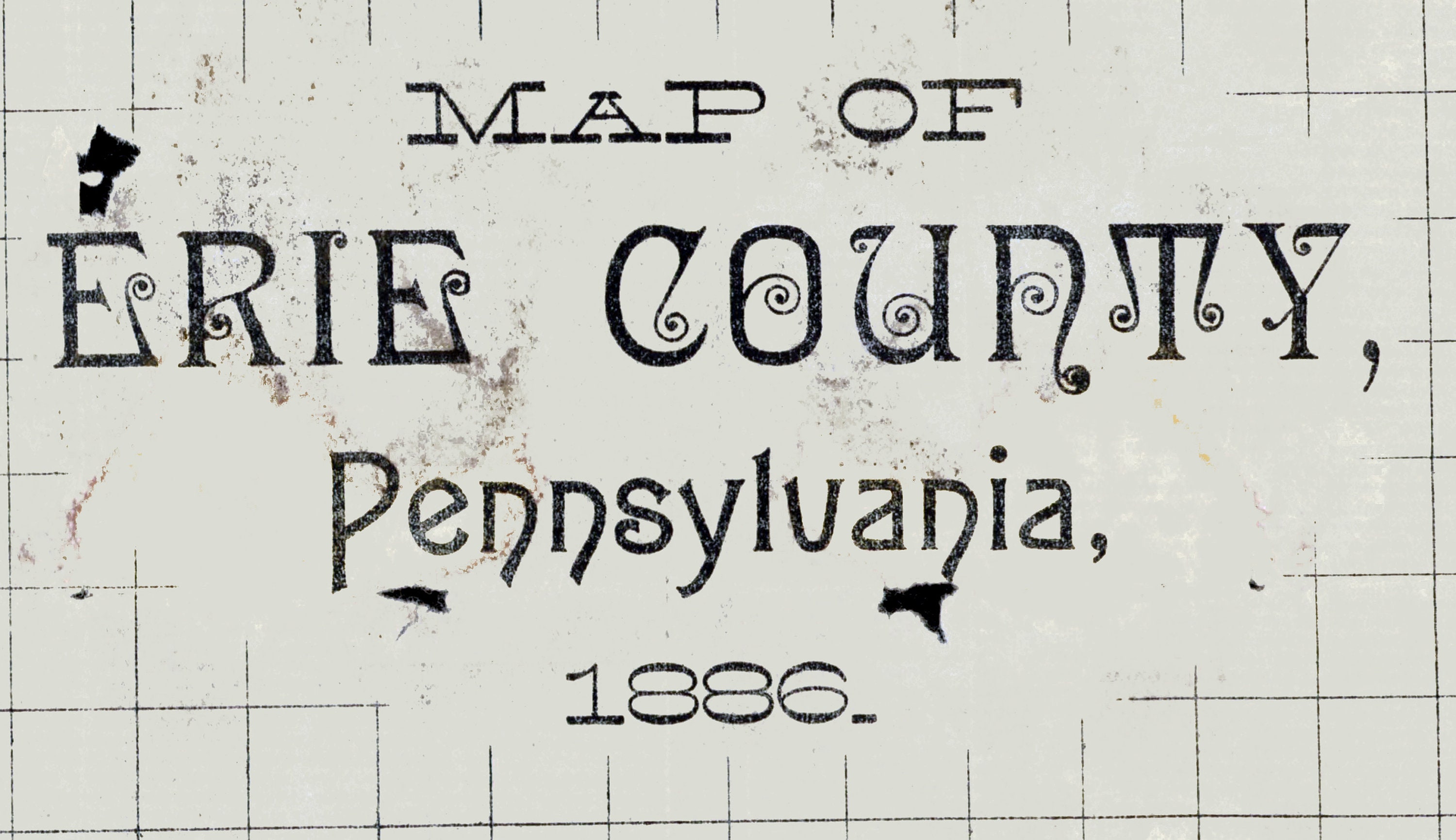 1886 Map of Erie County Pennsylvania - Etsy