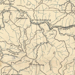 1915 Map of Lewis County Tennessee - Etsy
