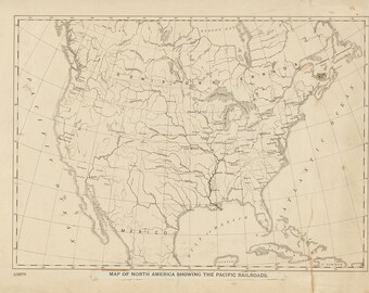 1860 Map of America - Etsy