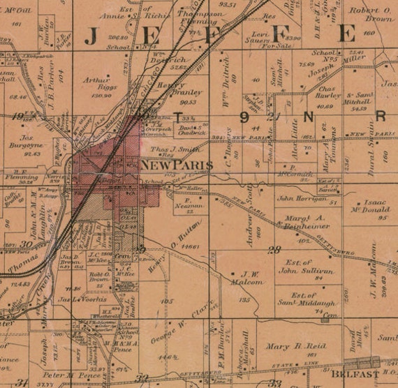 Map Of Preble County Ohio
