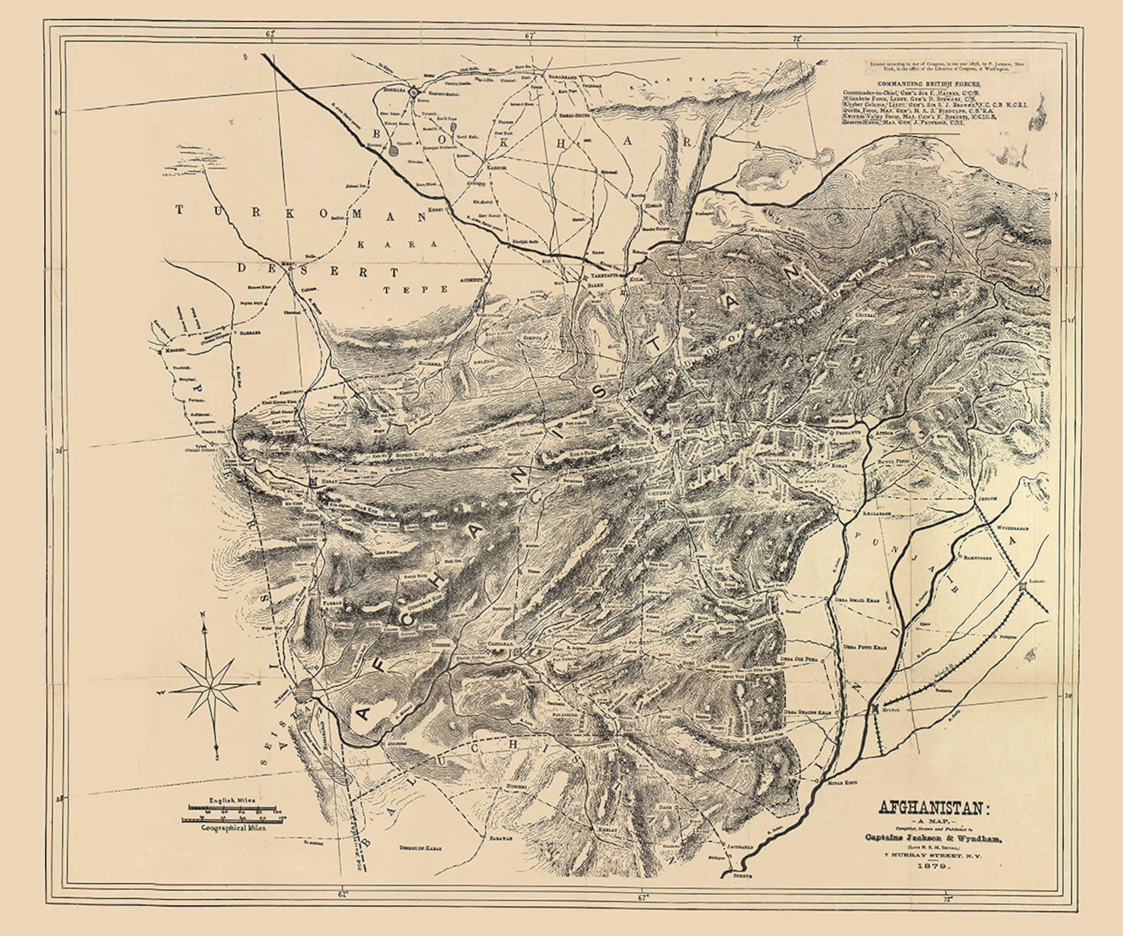 1879 Map of Afghanistan - Etsy