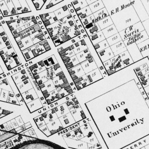1875 Town Map of Athens Ohio - Etsy