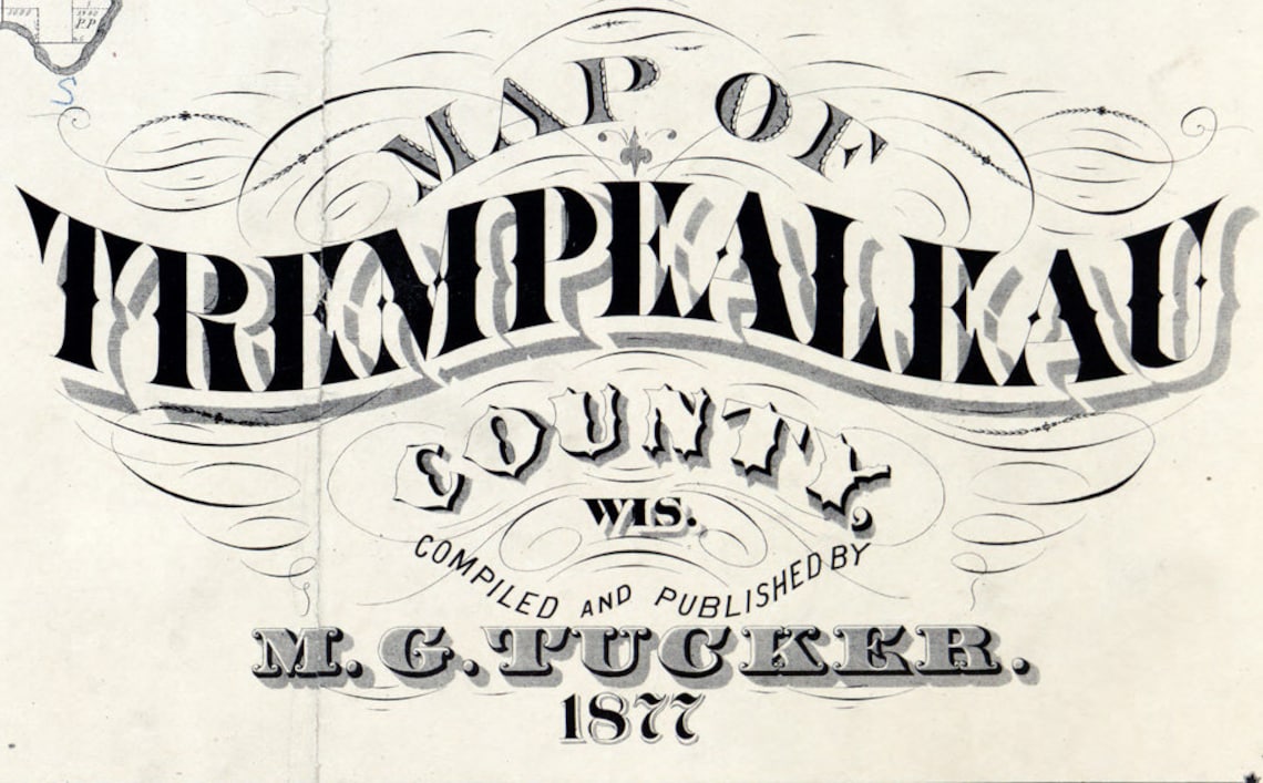 1877 Map of Trempealeau County Wisconsin | Etsy