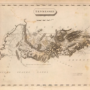1804 Map of Tennessee - Etsy