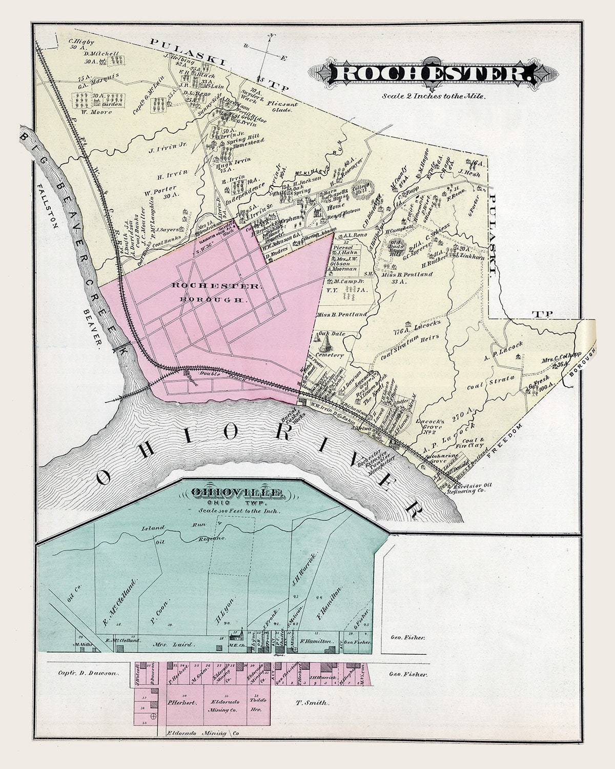Beaver County Maps With Townships