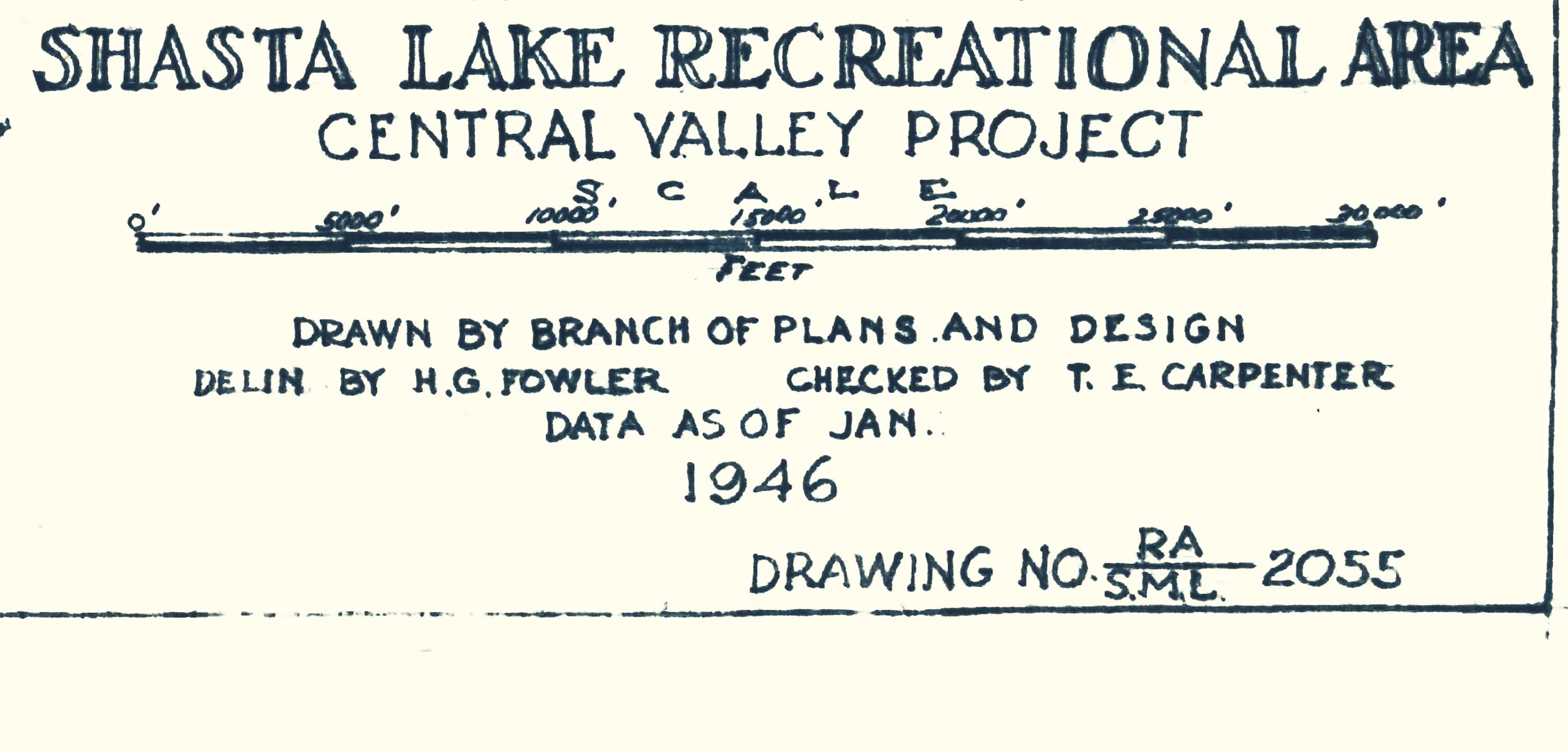 1946 Map of Shasta Lake California - Etsy