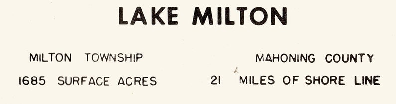 1960 Map of Lake Milton Mahoning County Ohio - Etsy