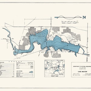 1960 Map of Lake Milton Mahoning County Ohio - Etsy
