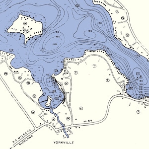 1941 Map of Gull Lake Barry and Kalamazoo County Michigan - Etsy