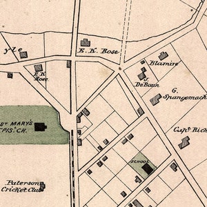 1877 Map of Little Falls & Haledon Passaic County New Jersey - Etsy