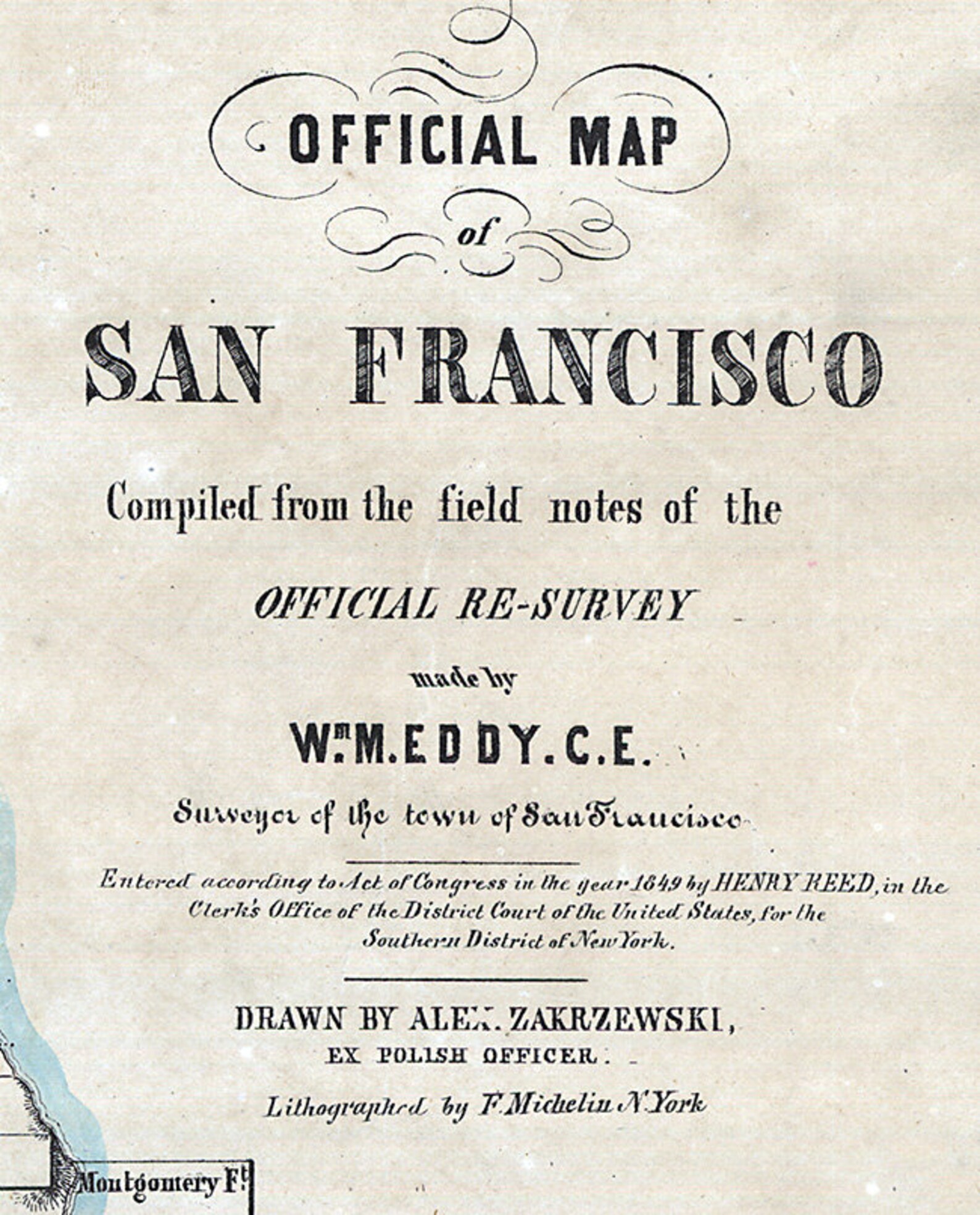 1849 Map of San Francisco - Etsy
