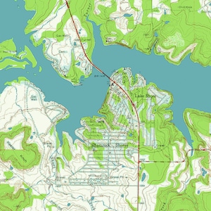 1972 Map of Lake Brownwood Texas - Etsy