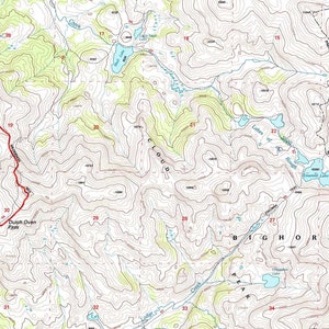 1993 Topo Map of Shell Lake Wyoming WY Bighorn Forest - Etsy
