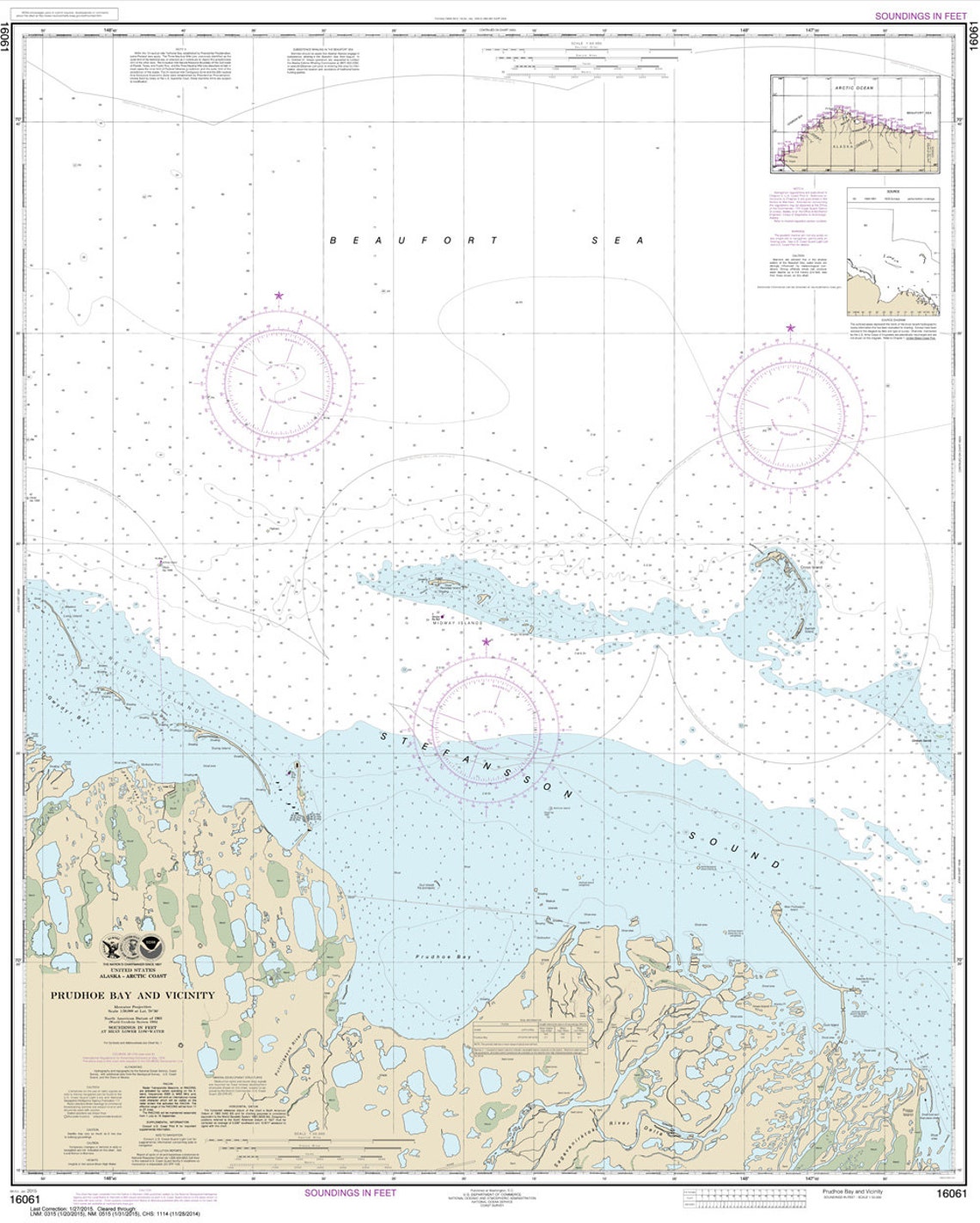 2015 Nautical Map of Prudhoe Bay Alaska | Etsy