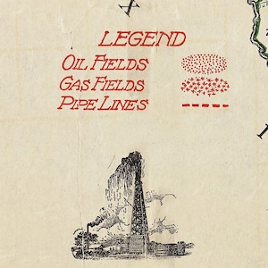 1914 Oil and Gas Field Map of Texas - Etsy