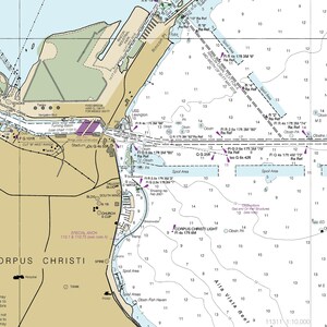 2020 Nautical Chart of Corpus Christi Bay Texas - Etsy