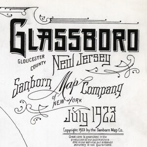 1923 Town Map of Glassboro New Jersey - Etsy