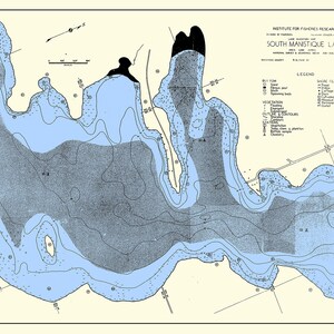 1937 Map of South Manistique Lake Mackinac County Michigan - Etsy