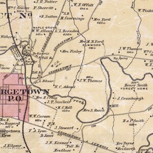 1879 Map of Scott County Kentucky Georgetown - Etsy