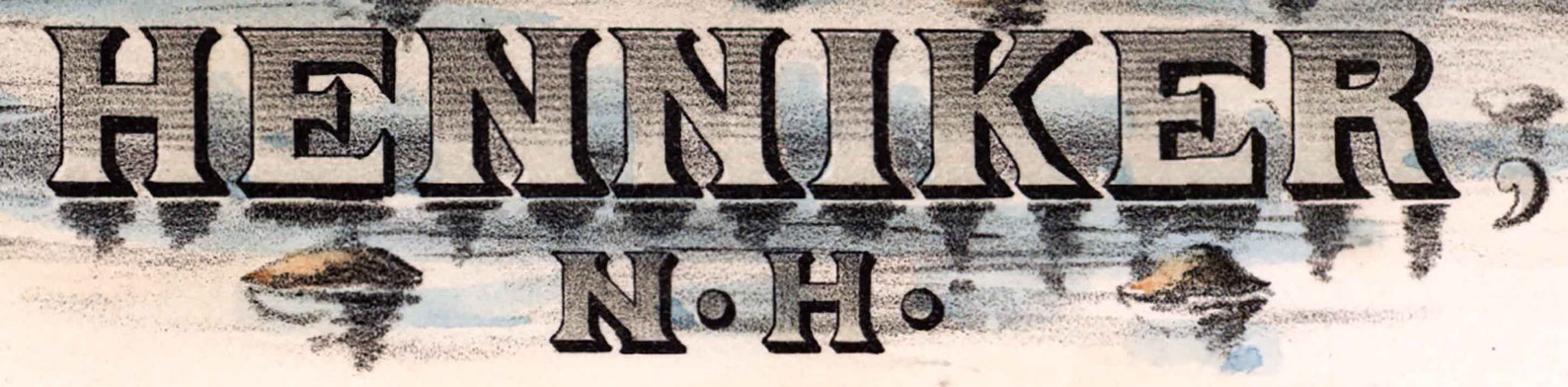 1889 Panoramic Map of Henniker New Hampshire - Etsy