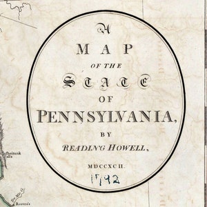 1792 Map of Pennsylvania - Etsy
