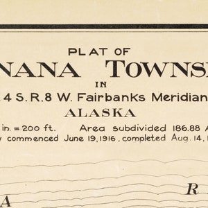 1916 Town Map of Nenana Alaska - Etsy