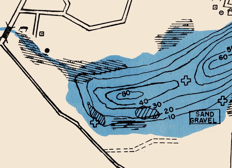 1959 Map of Punderson Lake Geauga County Ohio | Etsy