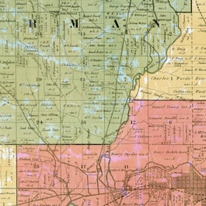 1859 Farm Line Map of Clark County Ohio - Etsy