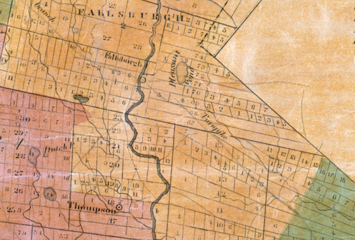 1840 Map of Sullivan County New York | Etsy