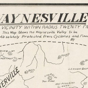1905 Map of Waynesville North Carolina - Etsy