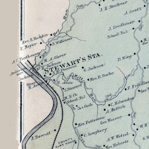 1886 Map of Clay District Wood County West Virginia - Etsy