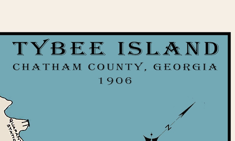 1906 Map of Tybee Island Georgia - Etsy