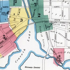 1892 Town Map of Whitewater Walworth County Wisconsin - Etsy