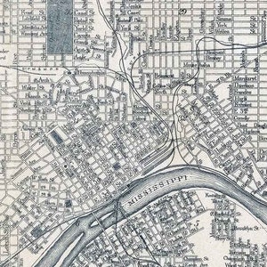 1887 Map of St Paul Ramsey County Minnesota - Etsy