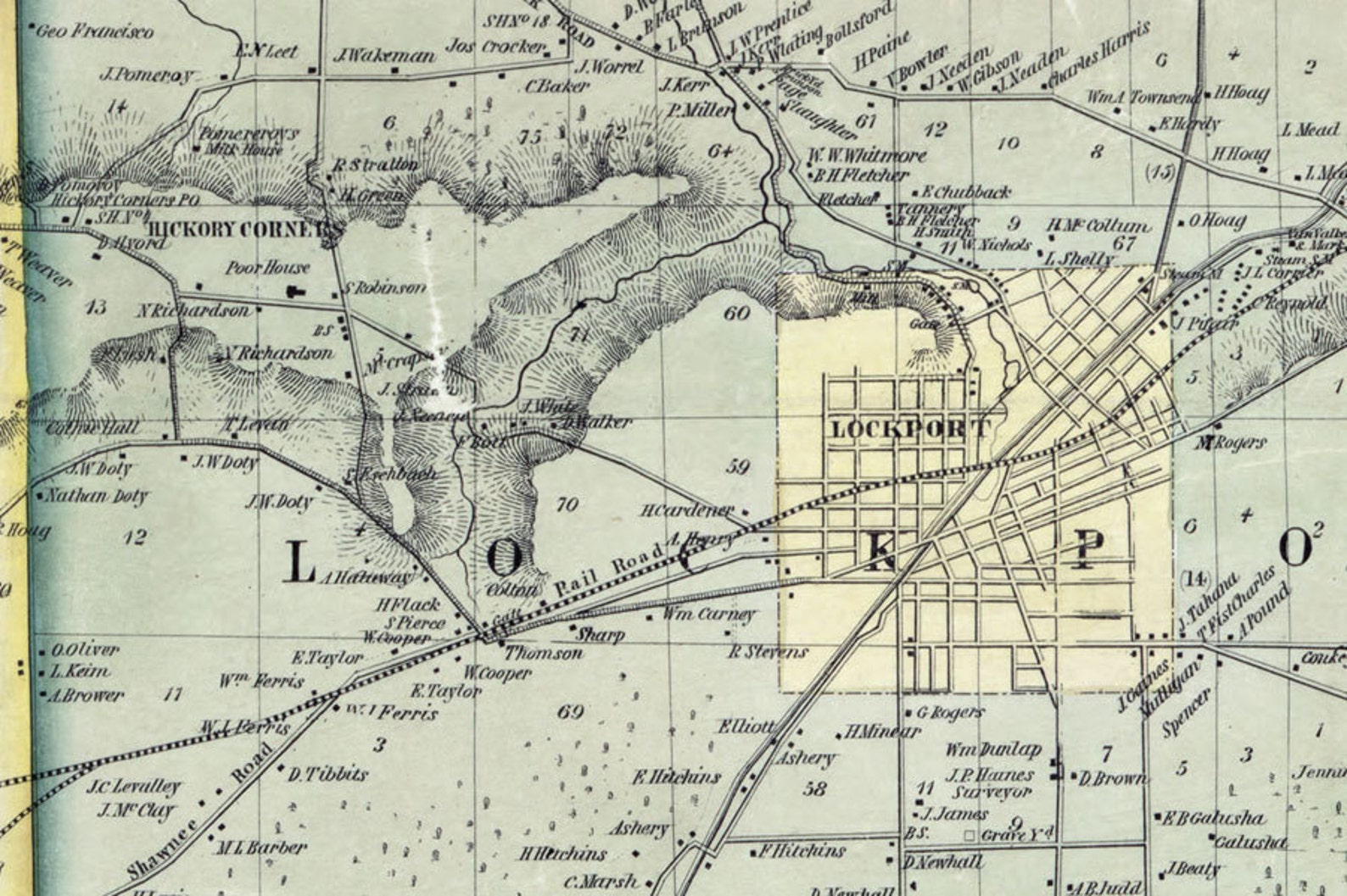 1852 Map of Niagara County New York Lockport Lewiston | Etsy