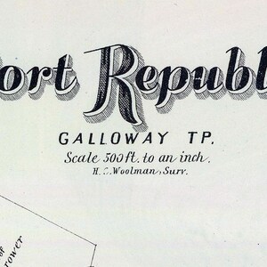 1878 Map of Port Republic New Jersey - Etsy