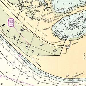 1996 Nautical Chart of Pine Island Sound Florida Sanibel Island - Etsy