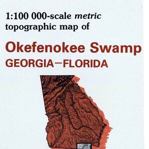 1980 Topo Map of Okefenokee Swamp Georgia Florida - Etsy
