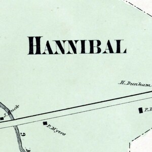 1867 Map of Hannibal Oswego County New York - Etsy