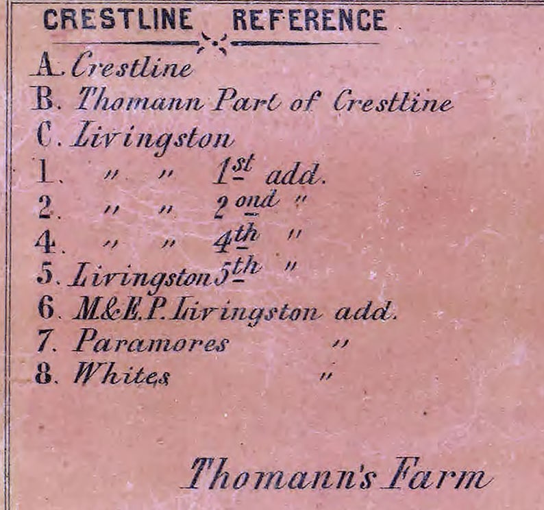 1850 Map of Crestline Crawford County Ohio - Etsy