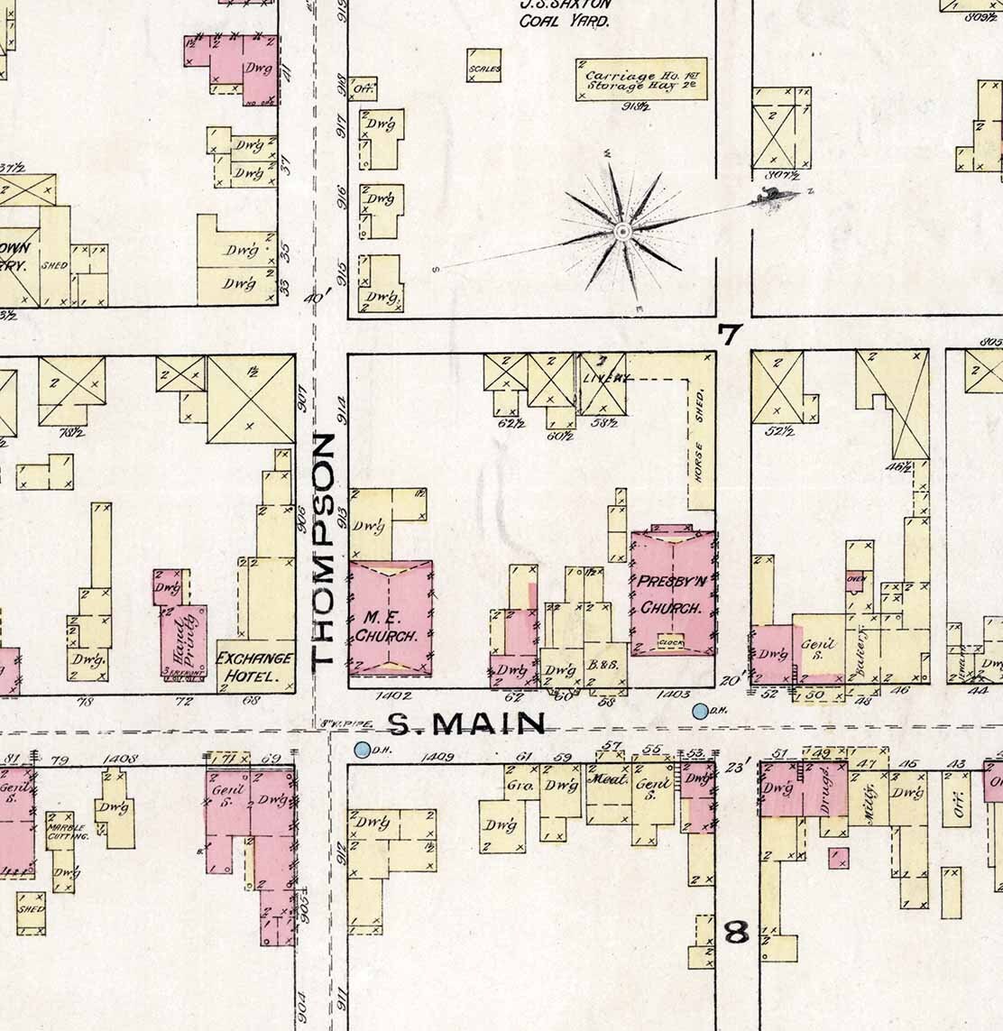 1885 Town Map of Jersey Shore Lycoming County Pennsylvania - Etsy