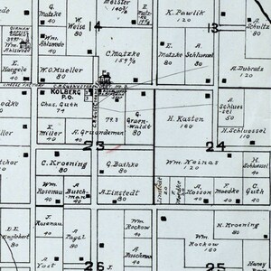 1899 Map of Brussels Township Door County Wisconsin - Etsy