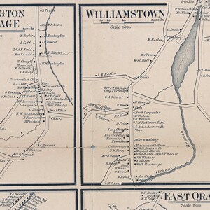 1858 Map of Orange County Vermont - Etsy