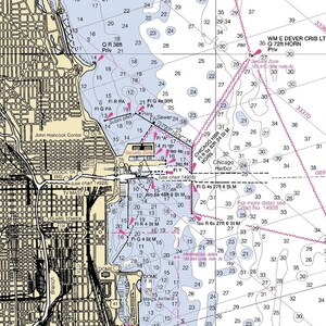2006 Nautical Map of Chicago Lake Front Lake Michigan - Etsy