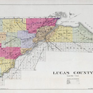 1899 Map of Lucas County Ohio - Etsy