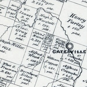 1879 Farm Line Map of Coryell County Texas - Etsy