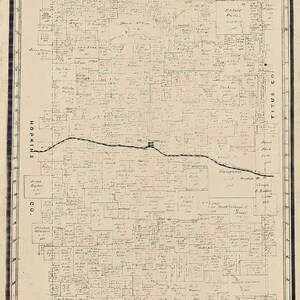 1897 Farm Line Map of Franklin County Texas - Etsy