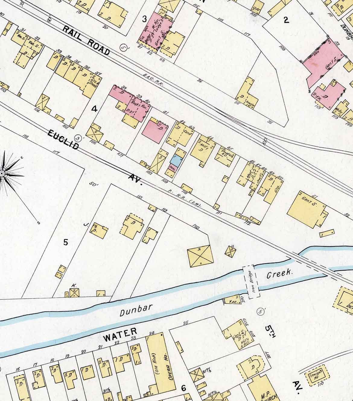 1897 Town Map of Dunbar Fayette County Pennsylvania - Etsy