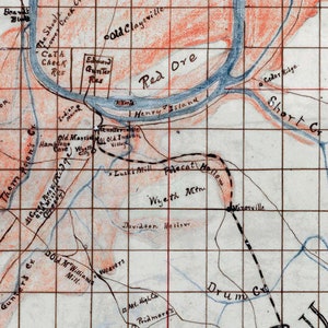 1900 Map of Marshall County Alabama - Etsy