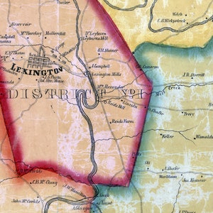 1860 Map of Rockbridge County Virginia - Etsy